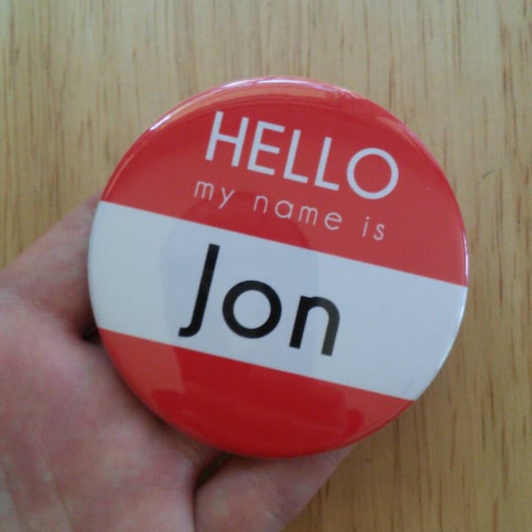 Hello My Name is Pinback Button | Custom 3 Inch Name Tag Button ...