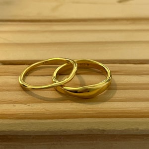 Set of 2: Duo Form Rings by Caitlyn Minimalist Minimalist - Etsy