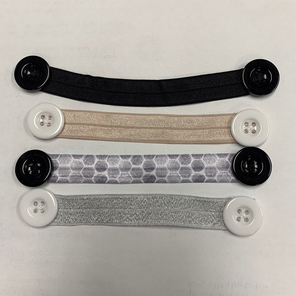 Ear Savers for Face Masks, Elastic Face Mask Extensions With Button for ...