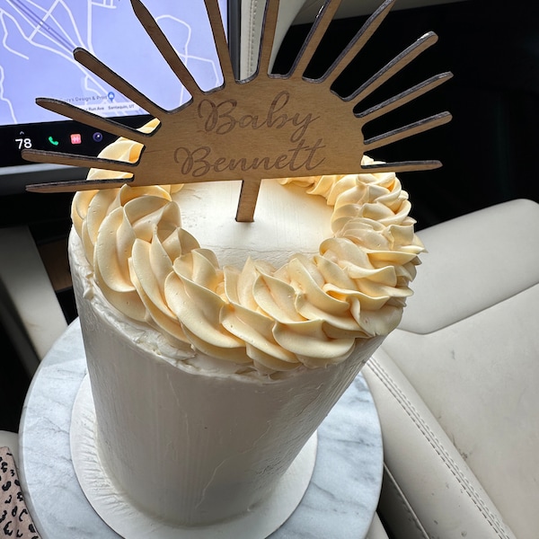 Sun Cake Topper, Boho Sun Cake Topper, First Trip Around the Sun ...