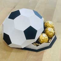 Soccer Ball Gift Box Svg, 3D Soccer Ball Svg, Football Ball Box Svg ...