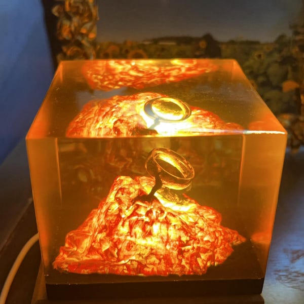 Epoxy Resin Ocean Lamp, Whale Shark and Couple Diver Night Light, Resin ...