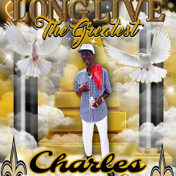 Gold Black Sky 24k Long Live the Greatest Forever in Our Hearts PNG Add ...