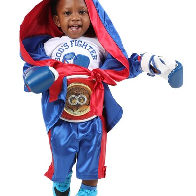 Adult and Youth Boxing Robe Shorts and Gloves Fighter Set - Etsy