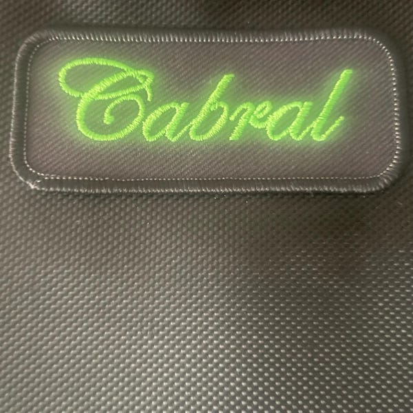 Embroidered Custom Iron-on Rectangle Name Patch - Etsy