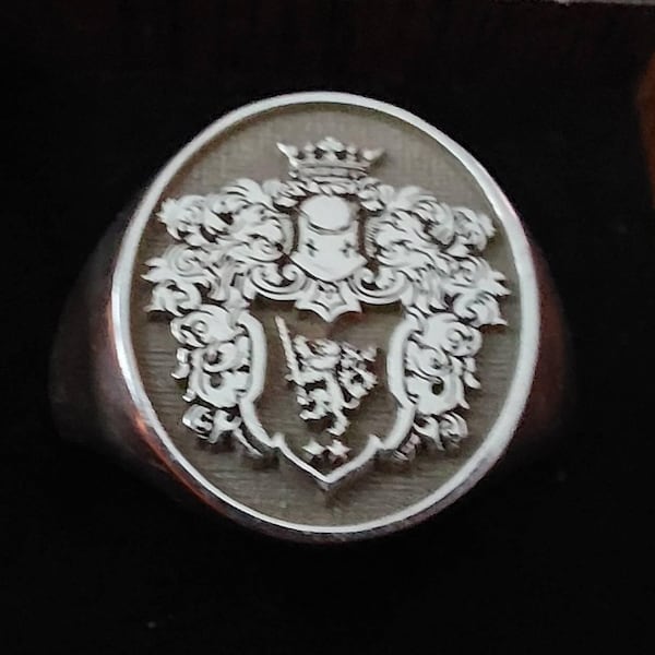 Family Crest Signet Ring,handmade Sterling Silver Signet Ring,all Kinds ...
