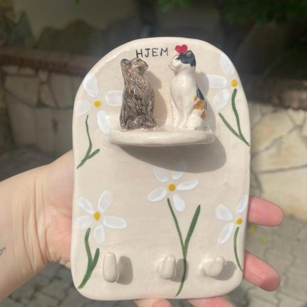 Personalized Key Holder With Custom Pet Figurine Entryway Decor ...