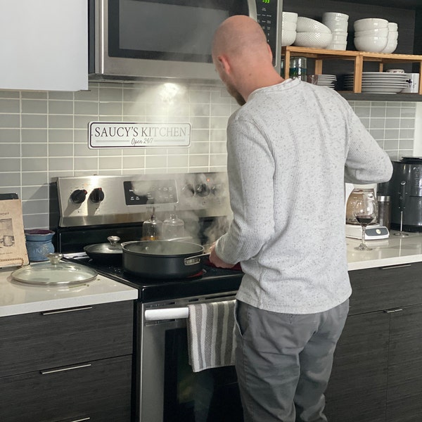 Kitchen Open 24/7 Sign, Personalized Kitchen Name Sign, Custom Gift ...