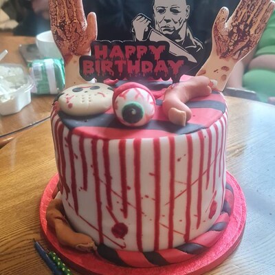 Scream Inspired Ghostface Happy Birthday Cake Topper - Etsy