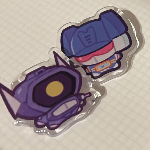 Transformers Acrylic Pins: Optimus, Megatron, Rodimus, Blurr, Soundwave ...