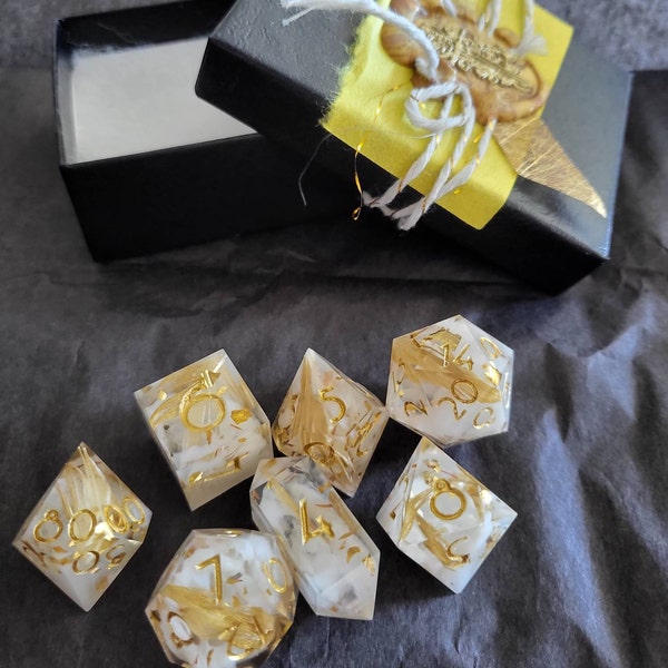 Jinx's Influence 7 Piece Handmade D&D Dice Hand Crafted Dungeons and ...