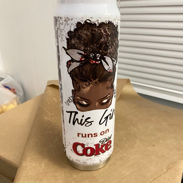 This Girl Runs on Pepsi With Blue Glitter Sublimation Tumbler Wrap, Png ...