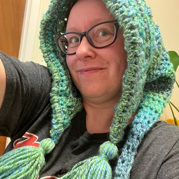 Elwyn Hood Crochet Pattern, Pixiecore Hood, Crochet Hat Pattern ...