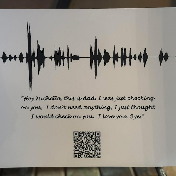 Memorial Soundwave Art With QR Code to Audio • Voice Recording Gift ...