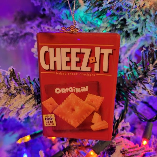 Cheez It Snack Glass or Decoupage Christmas Food Ornament - Etsy