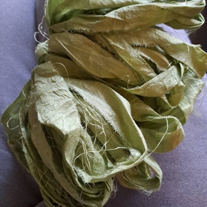 1 Oz Sari Silk Threads W/ribbon Pieces Boho Junk Journal Fiber Beads ...