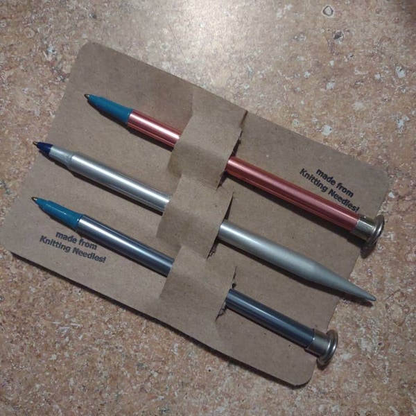 Knitting Needle Pens -set of 3 - Etsy