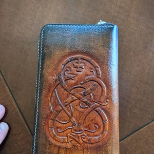 Fallout Power Armor Hand Tooled Wallet Carved Wallet | Etsy