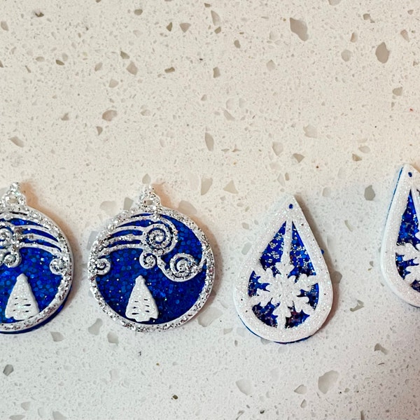 10 Earring STL Files, Teardrop Earring 3D Print Models, Dangle Earring ...