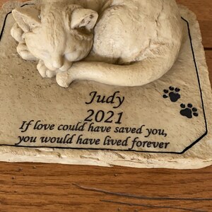 Cat Memorial Stone Personalized Cat Memorial Gift Cat Grave | Etsy