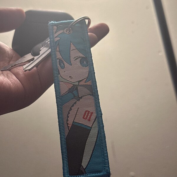 Anime Embroidered Keychain Jet Tag for Otaku Fans, Kawaii Gift, Bag ...