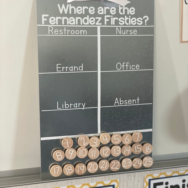 Student Locator Magnet Board: Classroom Management Organizer - Etsy