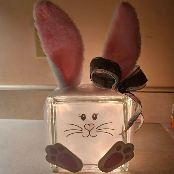 Monogram Alphabet Lighted Glass Block, Personalized House-warming Gift ...