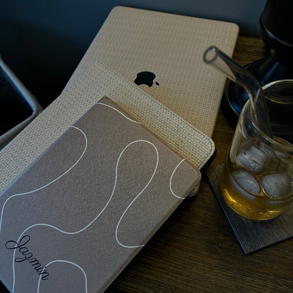 Coffee Line Aesthetics Magnetic Smart Case Cover iPad 9 Case, iPad Mini ...