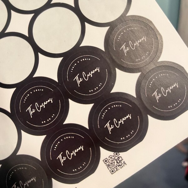 Custom 1 Inch Stickers - 25.4mm Logo Photo Picture - Text Design ...