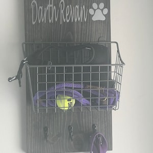 Personalized Wooden Dog Leash Holder Sign for Pet Parents - Etsy