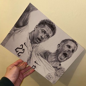Jude Bellingham- England FC, Euro 2024 A4 Pencil Drawing Print - Etsy UK