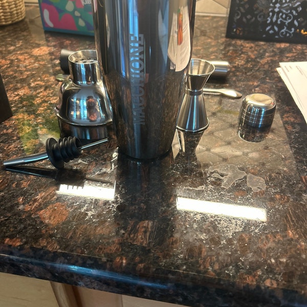 Personalized COCKTAIL SHAKER SET Mixer Drinkware Bar Bartender Barware ...