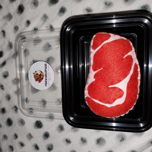 Meat Steak Rib-eye, Roast Steak Play Food / Felt Food, Pretend Play ...