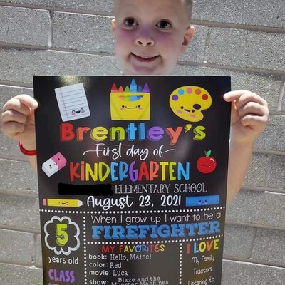 First Day of Fourth Grade School Sign Printable Boy 1st Day of 4th ...