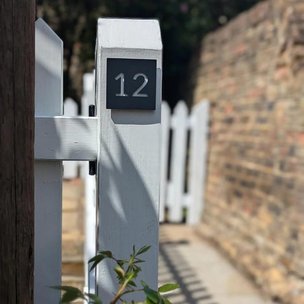 Modern House Numbers, Custom Address Sign Horizontal Plaque, Modern ...