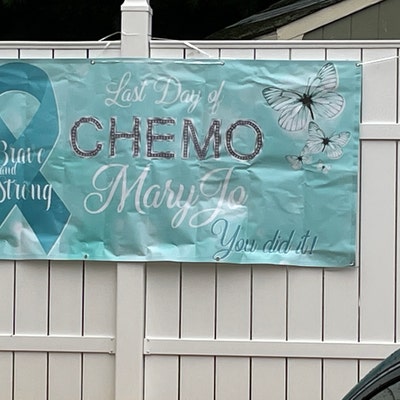 Last Day of Chemo Banner I Finished Chemo Banner Cancer Sucks Banner ...