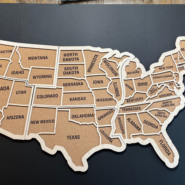 Push Pin United States Map, Travel Map Apartment Decor, USA Map Pin ...