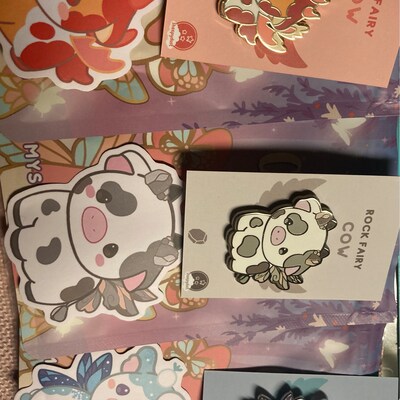 Ice Cream Cow Sticker Set Ver 2, Cute Cow Sticker Bundle, Rainbow Cow ...