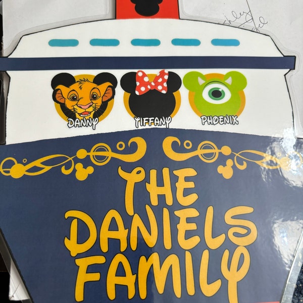 Custom Cruise, DCL Princess Cruise Ship Door Magnet, Family Set, Elsa ...