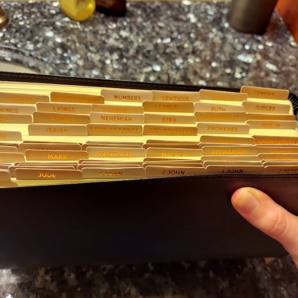 Bible Tabs Black Copper Matte-coated Sticker Tabs Bible Tabs for Men ...