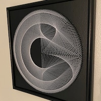 String Art in Gold-green Geometric Wall Decor for Living - Etsy