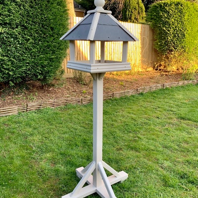 Bird Table, Country Cream Hexagonal Bird Table, Birdhouse With a ...