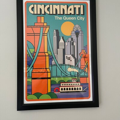 Cincinnati Poster, Cincinnati Wall Art, Cincinnati Art Print, Poster ...