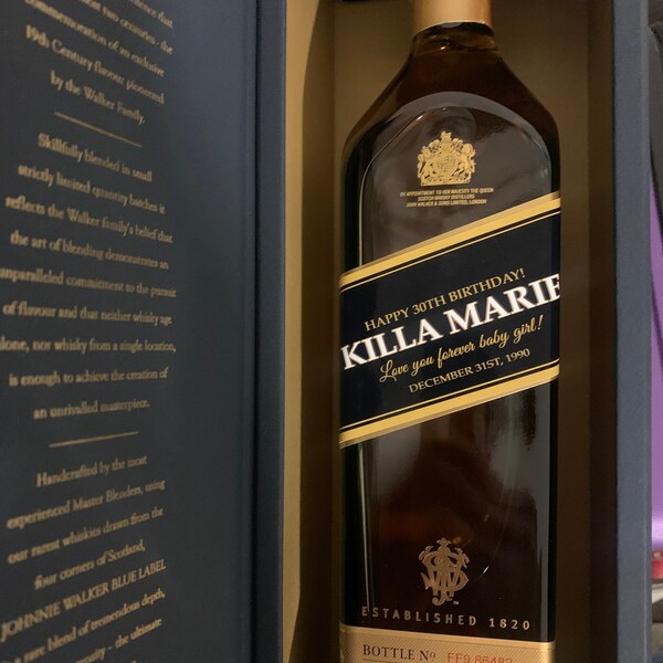 Johnnie Walker Label, Black Label, Custom Johnnie Walker Bottle ...