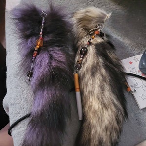 Custom Beaded Tail Keychain for Therians, Furries, Cosplay, Alternative ...