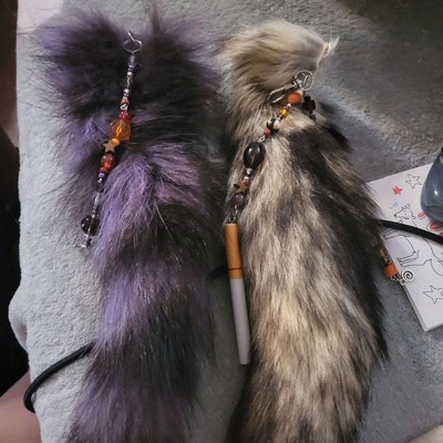 Custom Beaded Tail Keychain for Therians, Furries, Cosplay, Alternative ...