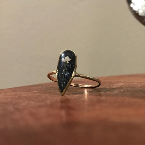 Dried Fern Ring, Resin Plant Ring, Botanical Jewelry, Real Flower Ring ...