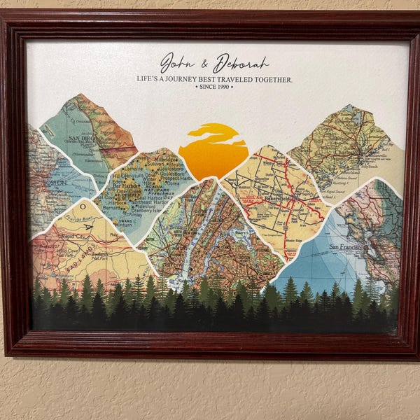 Personalized One Year Anniversary Gift Idea Paper Anniversary Gift For