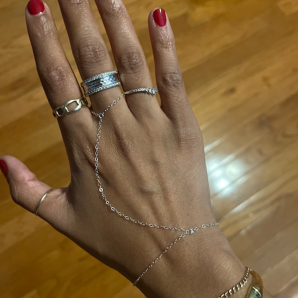 Simple Hand Chain Bracelets in 14K Gold Filled and Sterling Silver ...