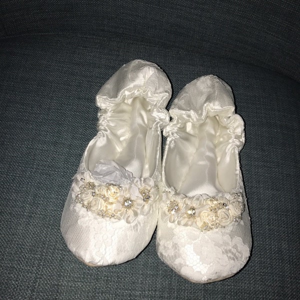 Lace Bridal Ballet Shoe,princess Ballerina Slipper, Lace Dance Shoe ...